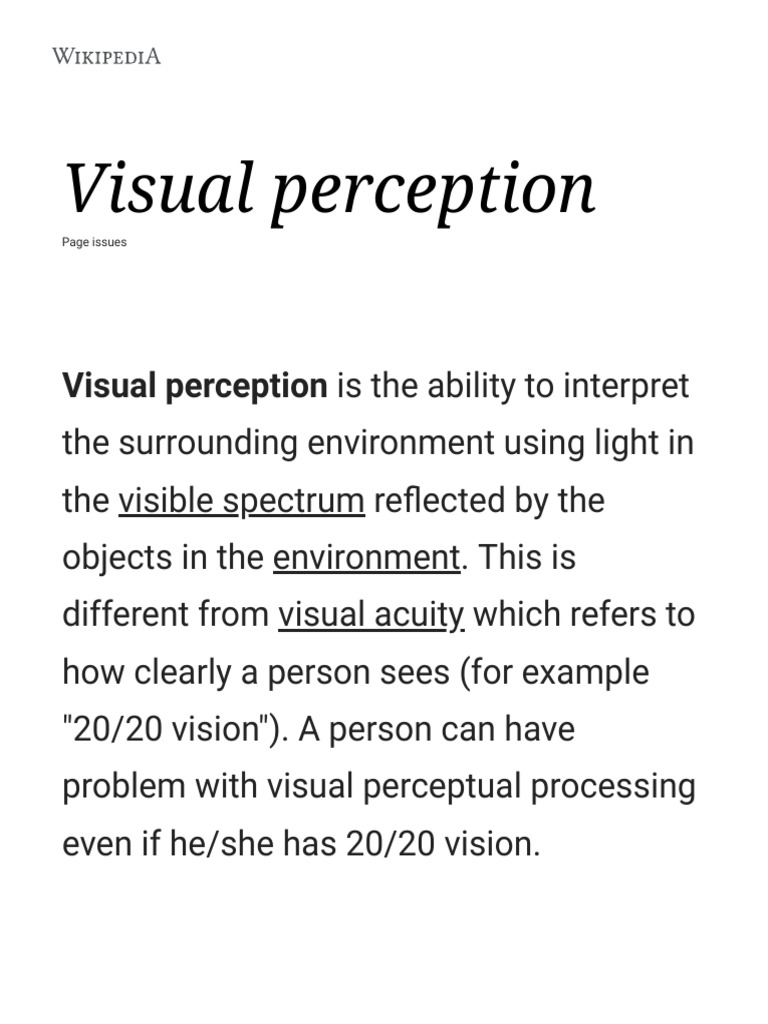 Visual Perception Examples
