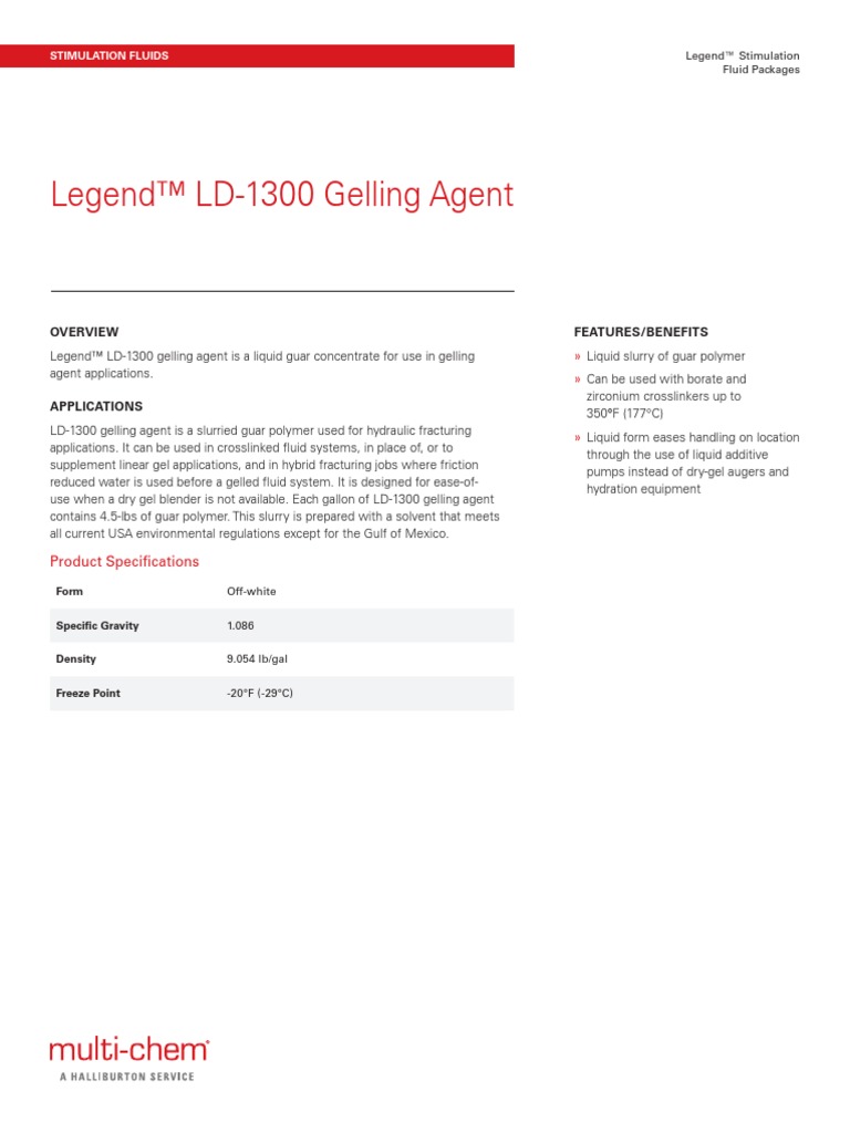 Ficha Tecnica Gel Lineal | PDF | Gel | Hydraulic Fracturing