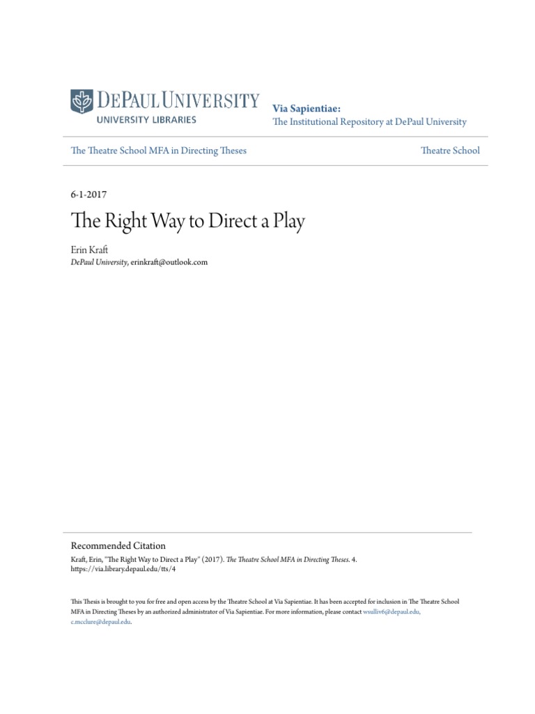The Right Way To Direct A Play | PDF | Shylock
