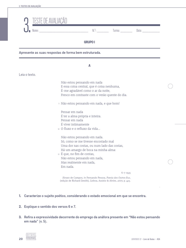 Teste Caeiro e Campos | PDF | Deus | Sol