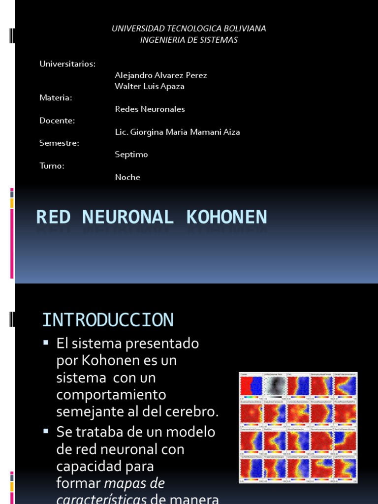 Red neuronal Kohonen: Funcionamiento, aprendizaje y aplicaciones de una ...