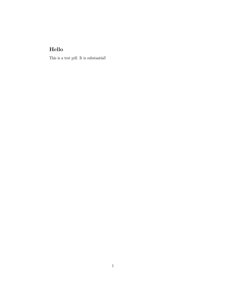 Hello: This Is A Test Pdf. It Is Substantial! | PDF | Career & Growth ...