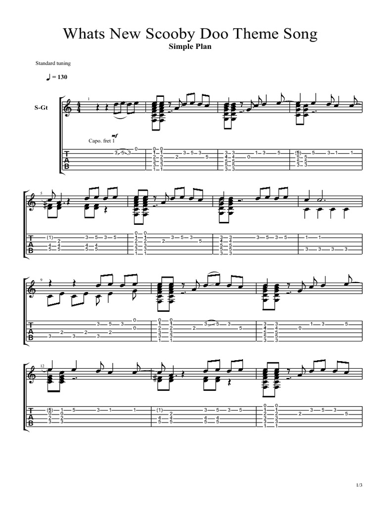 Whats New Scooby Doo Theme Song | String Instruments | Guitar Family ...