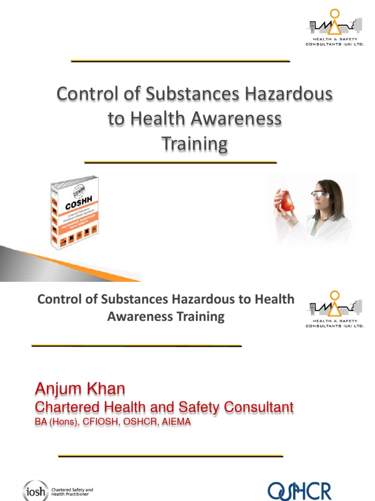 COSHH Awareness Training Presntation PDF | PDF | Occupational Safety ...