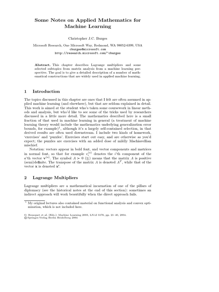 Machine Learning Notes | Download Free PDF | Calculus Of Variations ...