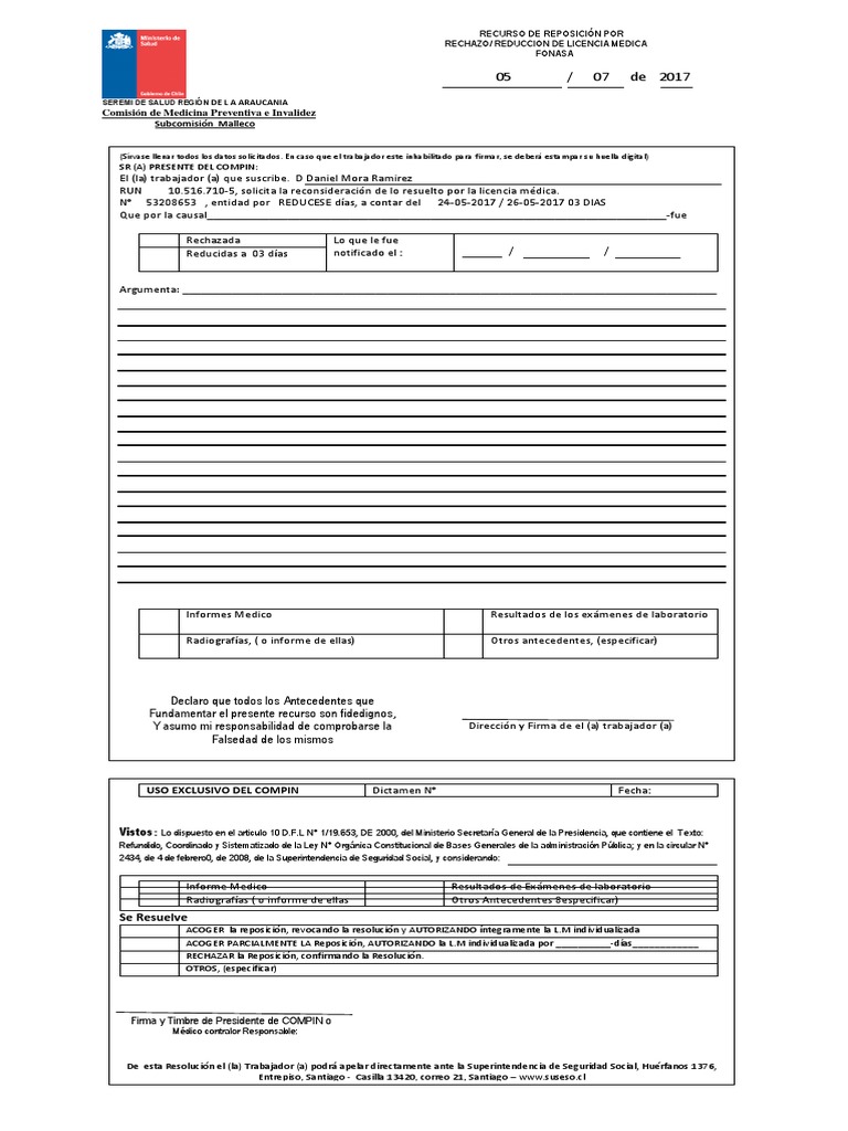 Formulario Fonasa Oficial | PDF | Gobierno | Justicia