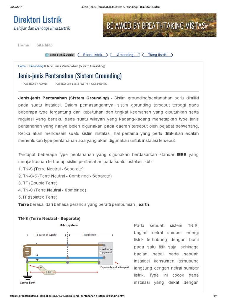 Jenis Jenis Pentanahan Sistem Grounding Direktori Listrik PDF | PDF