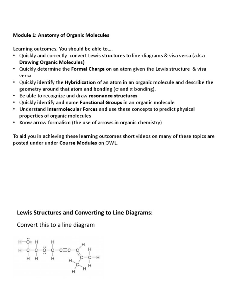 Module 1: Anatomy of Organic Molecules | PDF | Chemical Bond | Molecules