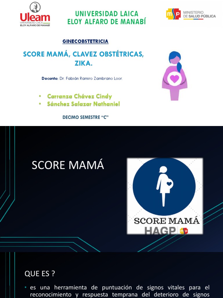 Claves Obstetricas MSP, Score MAMA | PDF | Virus Zika | Muerte materna