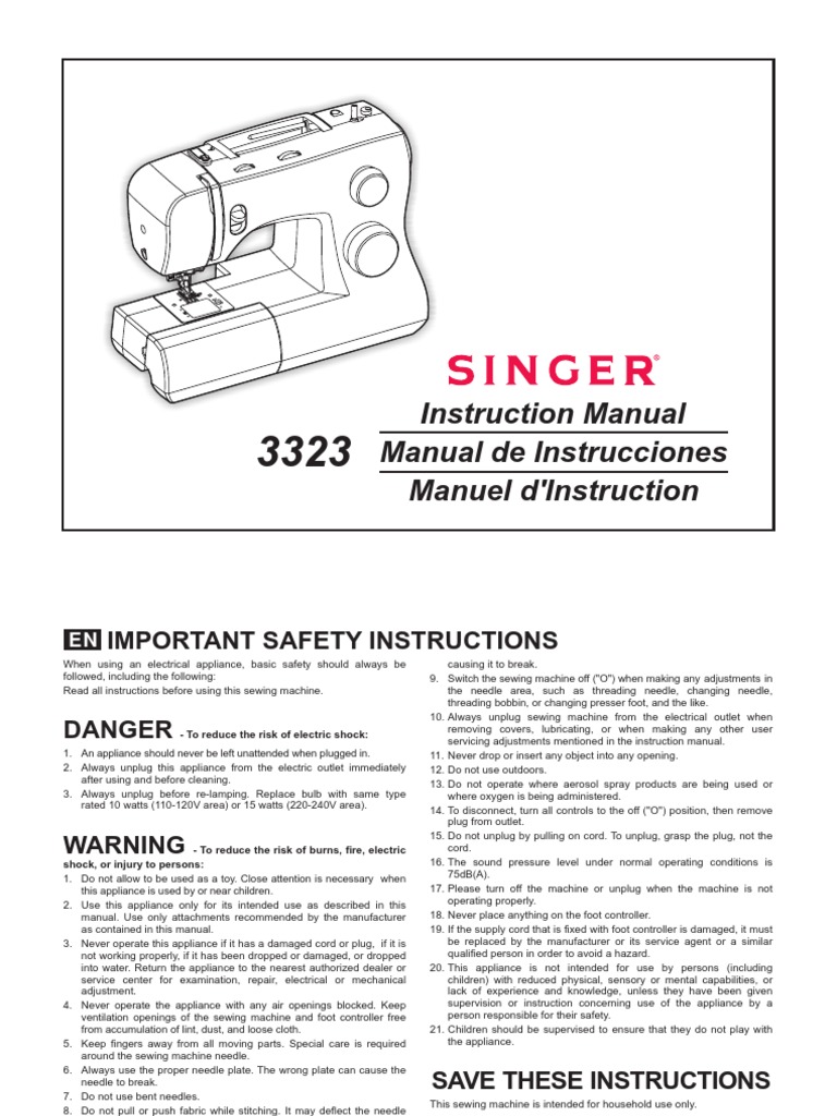 Singer Instruction Manual PDF | Download Free PDF | Sewing Machine | Sewing