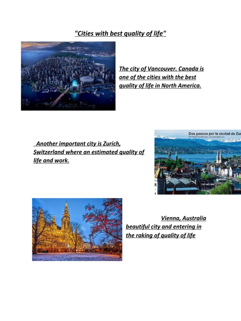 Cities With Best Quality of Life | PDF | Sydney | Ecuador