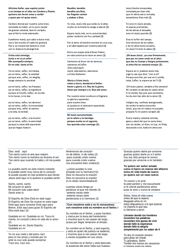 Altísimo Señor | PDF | Oración | Cristo (título)