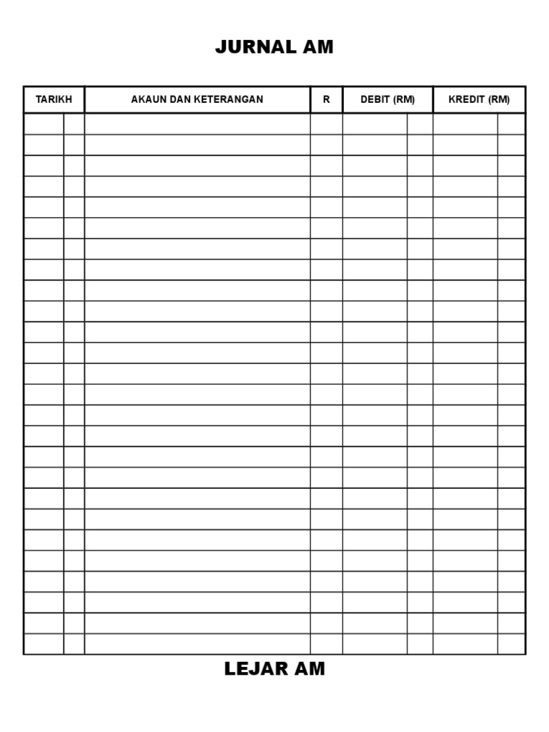 KEW 2023 - Format Jurnal, Lejar, Imbangan Duga Dan Penyata Kewangan | PDF