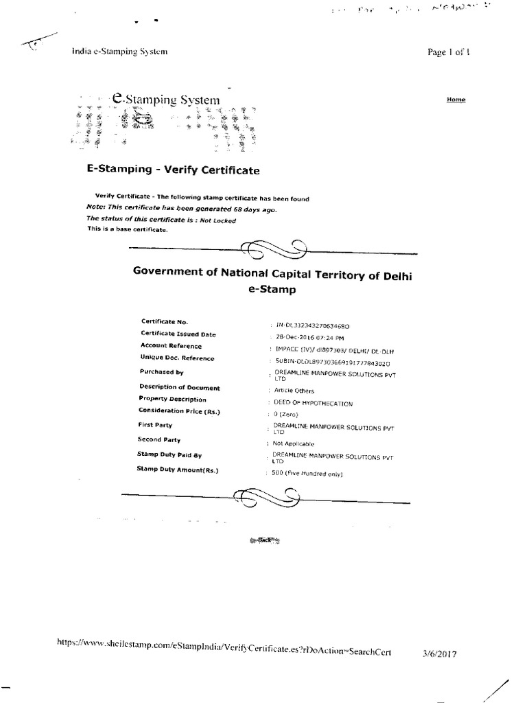 Hypothecation Deed: Yes Bank, Dreamline and Essel | PDF