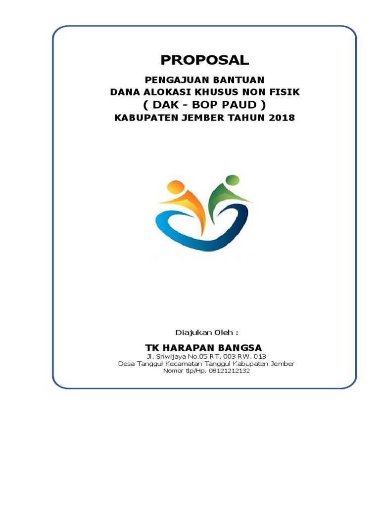 Proposal DAK BOP PAUD Jember 2018 | PDF