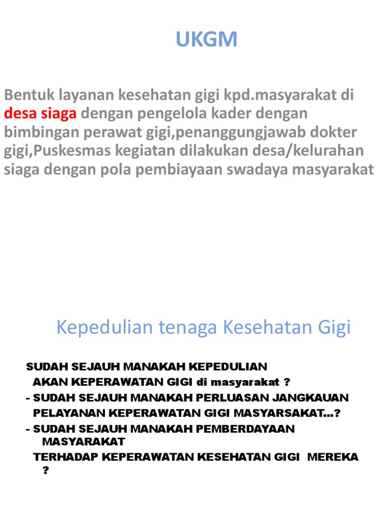 Manajemen Ukgm | PDF