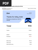 Uber Bill | PDF