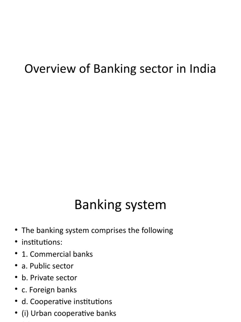 Overview of India's Banking Sector | PDF