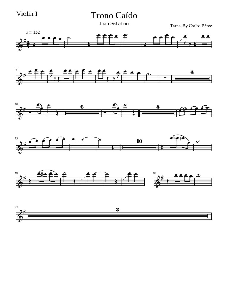 Trono Caido-Violin I | PDF