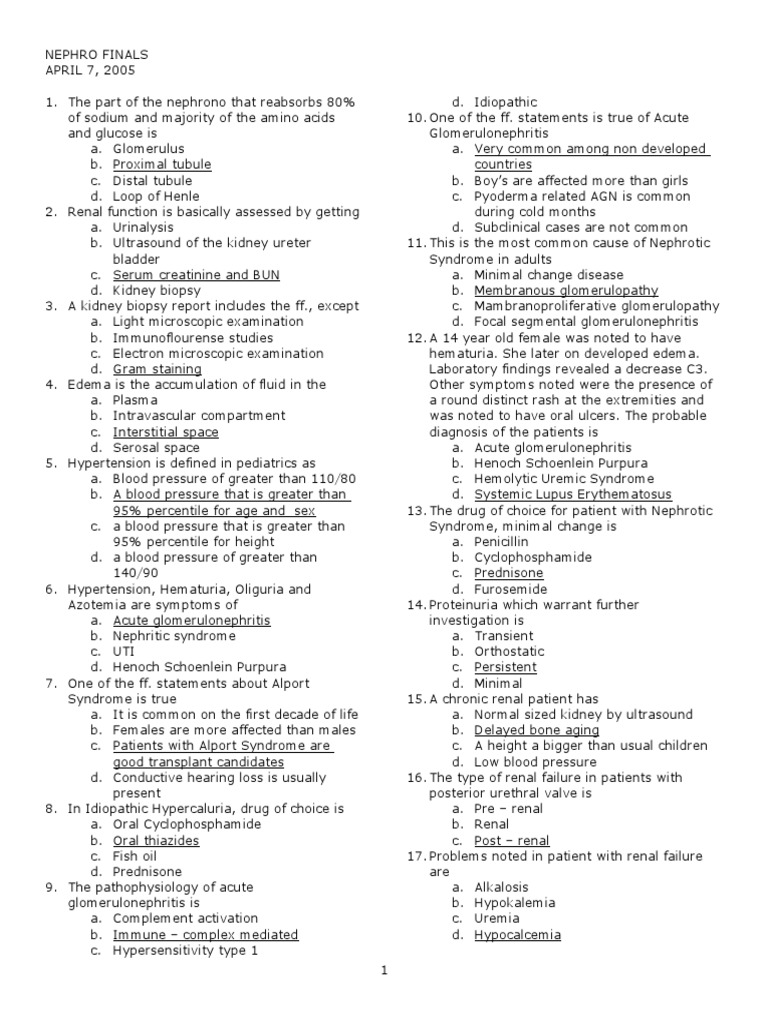Nephrology Reviewer | PDF | Nephrology | Kidney Disease