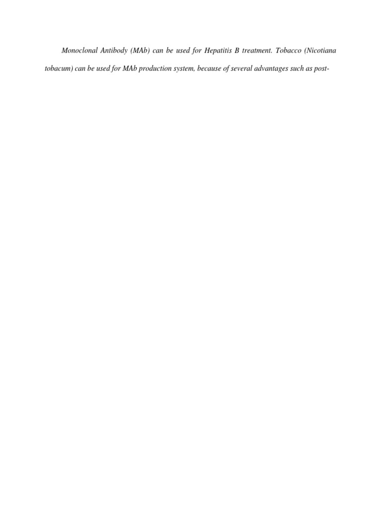 Monoclonal Antibody (Mab) Can Be Used For Hepatitis B Treatment ...