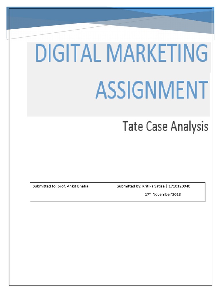 Tate Case Solution | PDF | Social Media | Popular Culture & Media Studies