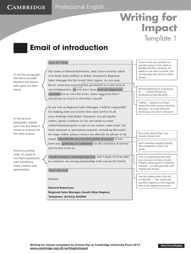 Writing For Impact - Templates | Download Free PDF | Negotiation | Wi Fi
