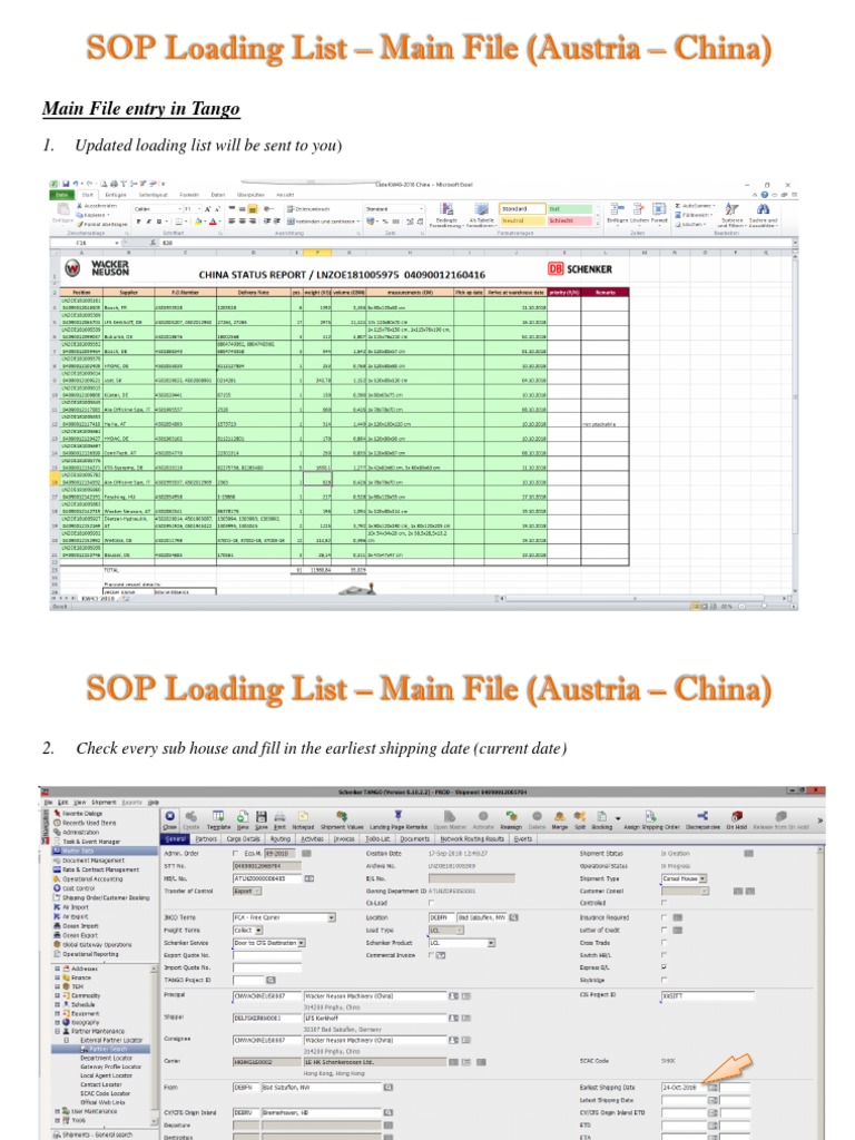 Tango SOP - Main File - Buyers Consol | PDF | Freight Transport | Transport