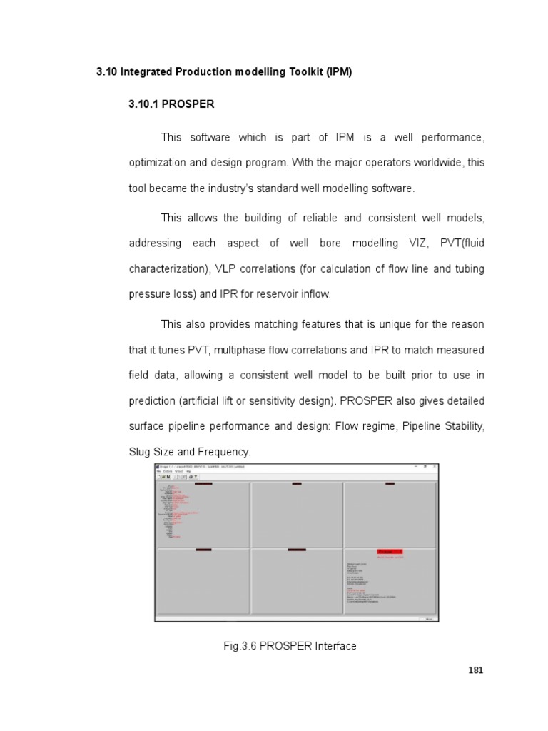 3.10 Integrated Production Modelling Toolkit (IPM) 3.10.1 PROSPER | PDF ...