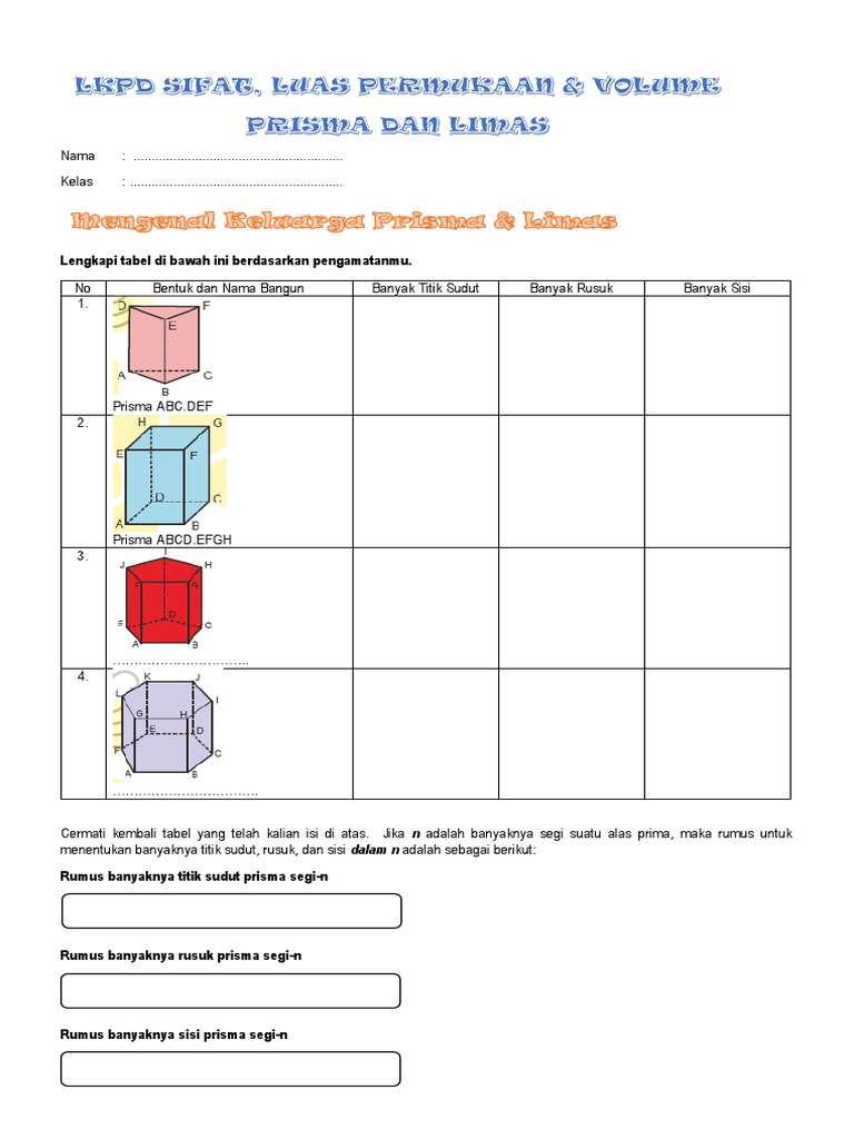 LKPD Prisma Limas | PDF
