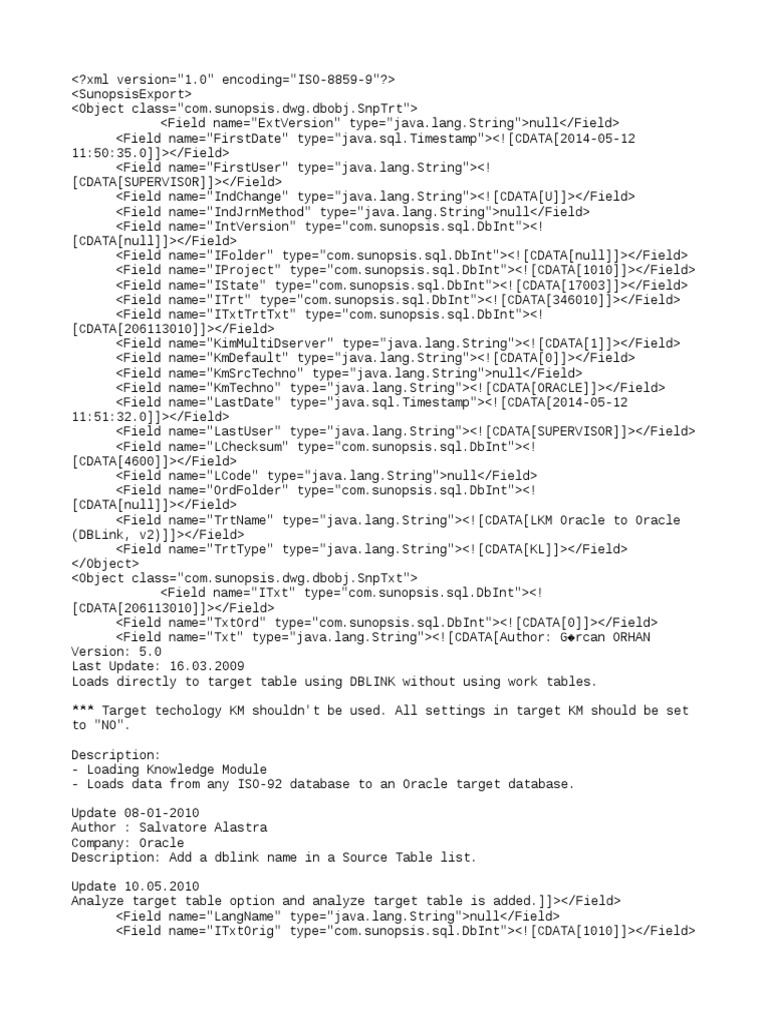Km Lkm Oracle To Oracle Dblink V2 10g Pdf Oracle Database Databases