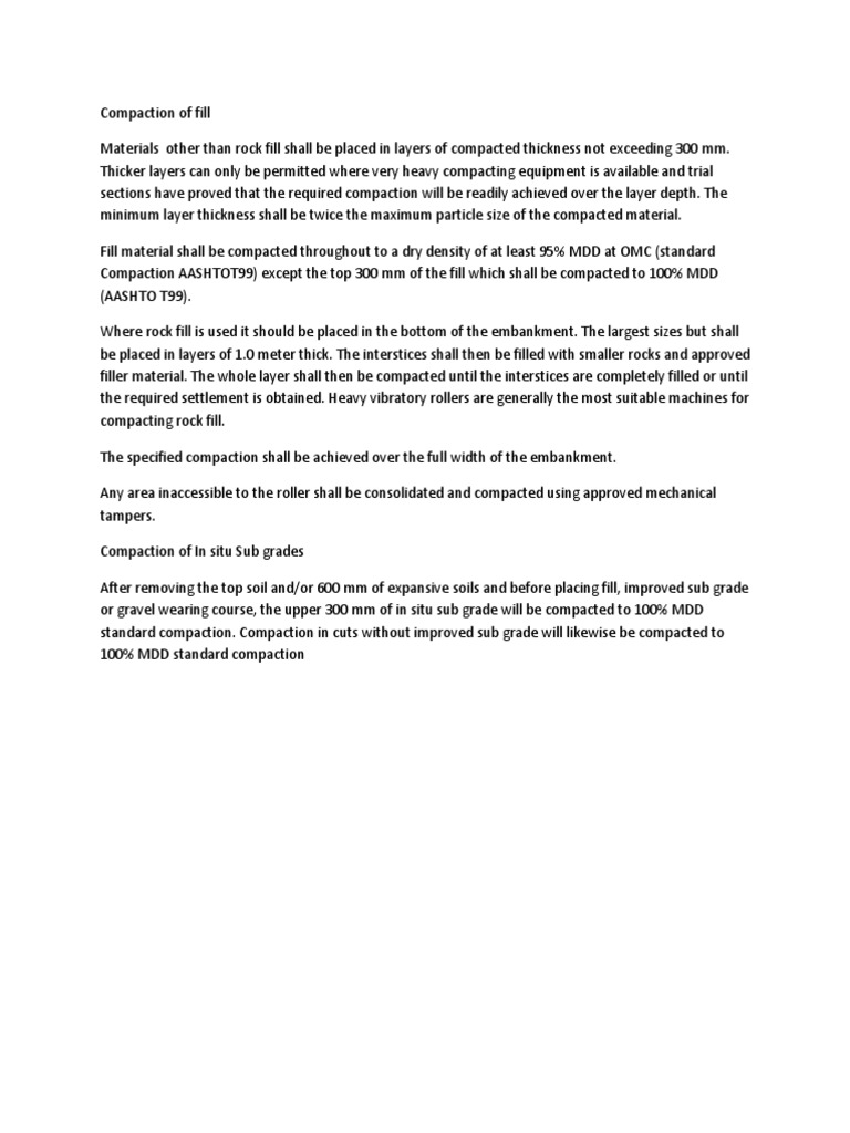 Fill and Subgrade Compaction Guide | PDF