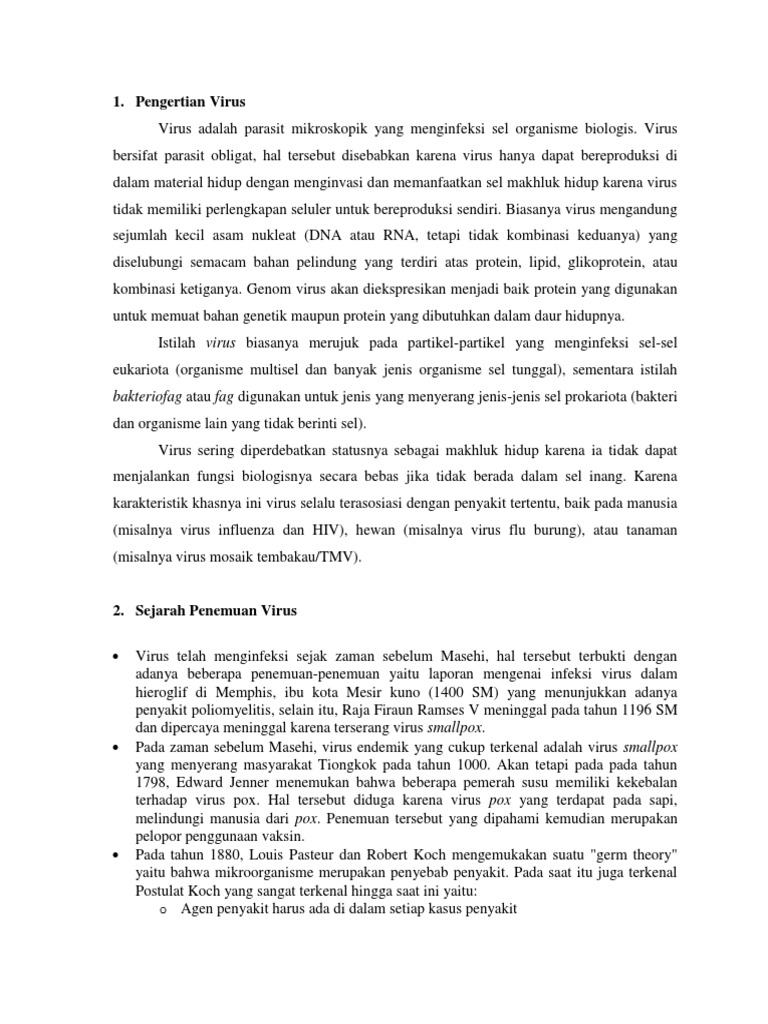 Sejarah Penemuan Virus | PDF