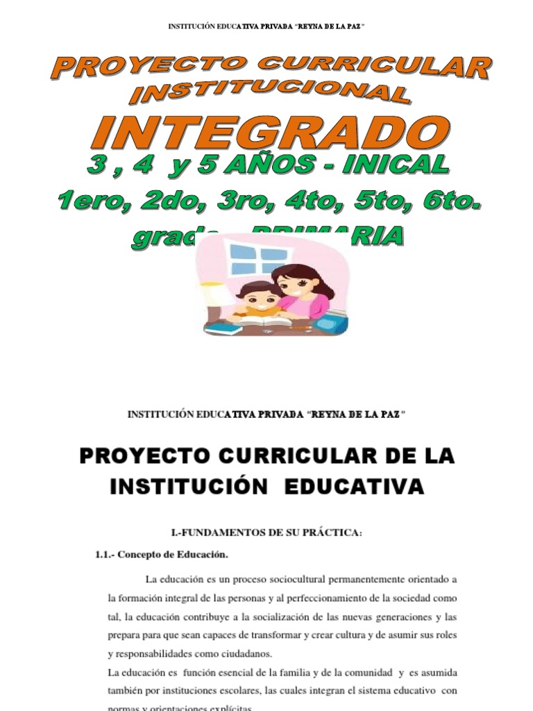 Pci Inicial Primaria | PDF | Plan de estudios | Aprendizaje