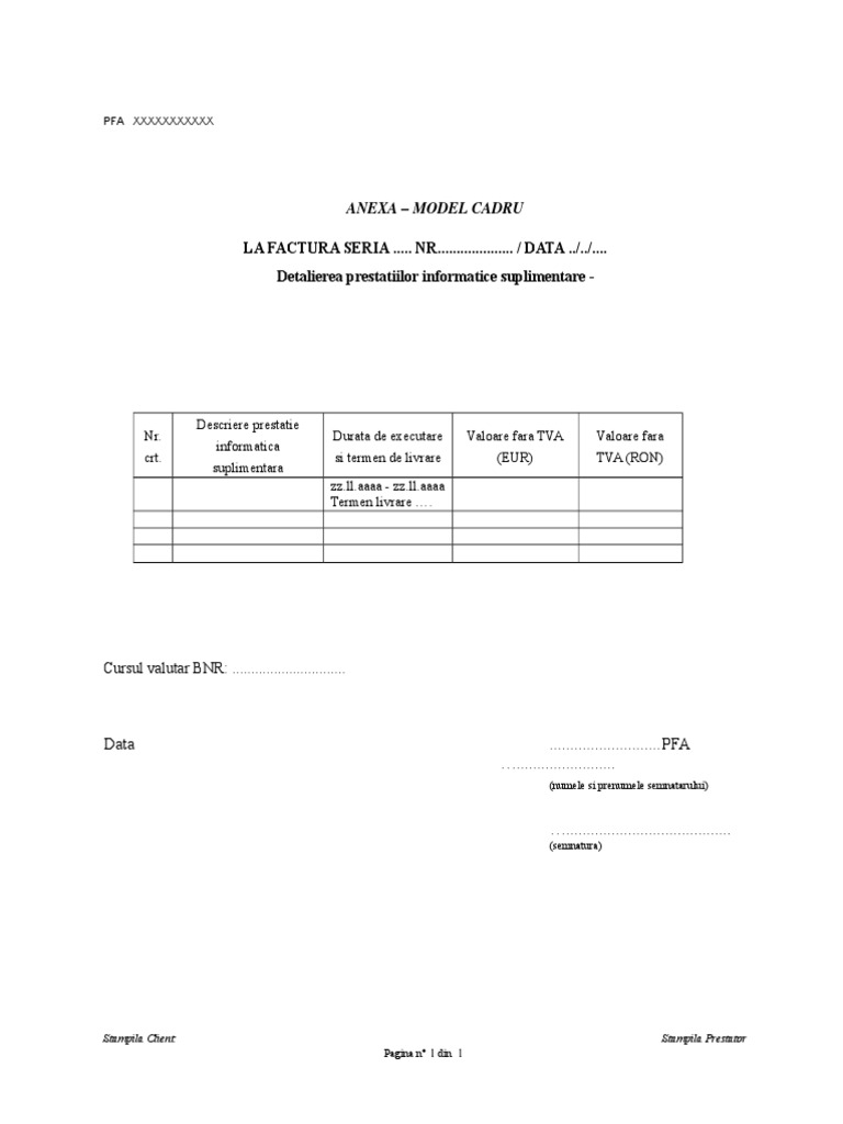 Model Anexa | PDF