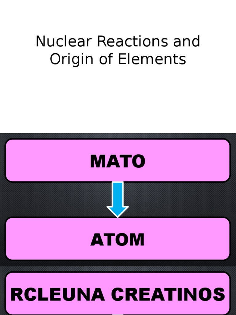 Nuclear Reactions and Origin of Elements | PDF | Stars | Nuclear Fusion