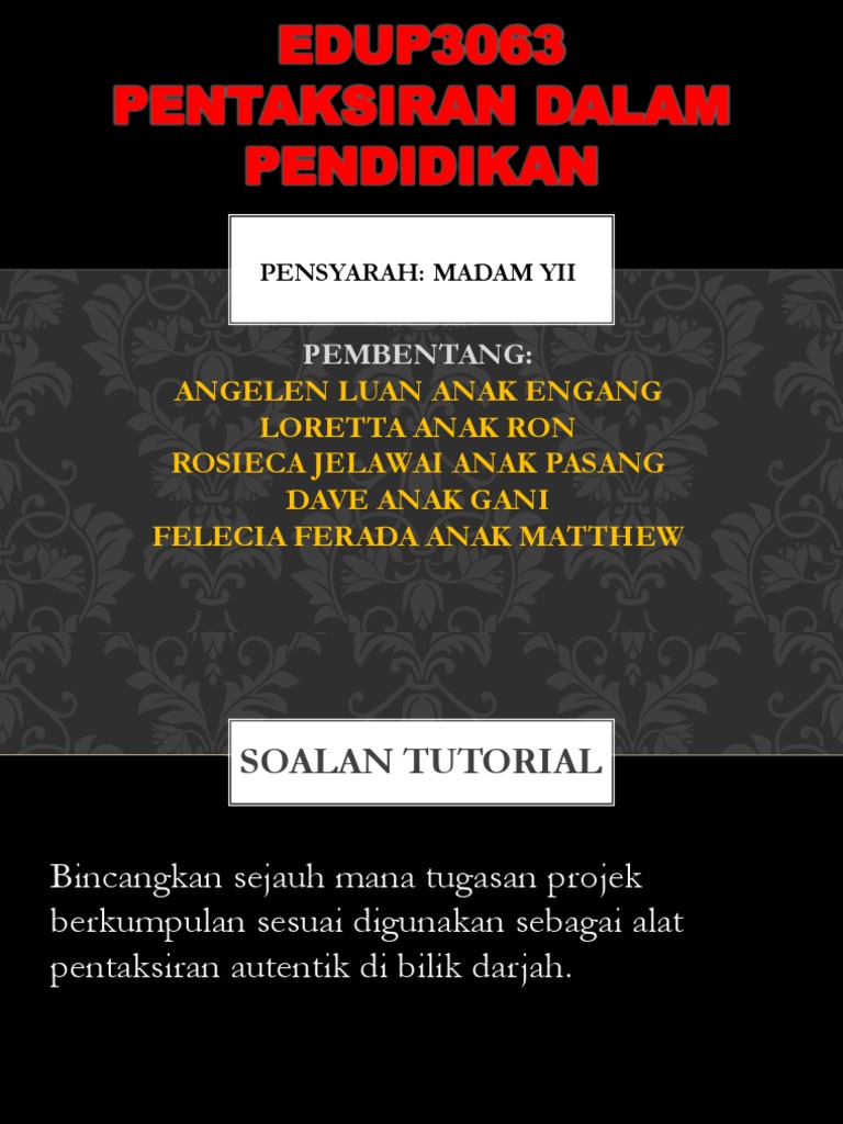 Edup3063 Pentaksiran Dalam Pendidikan | PDF