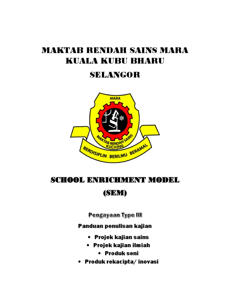 Panduan Projek SEM Type III MRSM | PDF | Seni