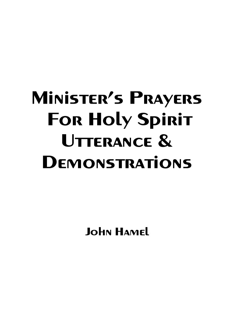 Minister's Prayers For Holy Spi - John Hamel | PDF | Grace In ...