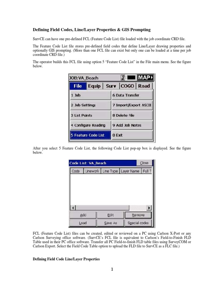 How To Define Field Codes, Line and Layer Properties, and GIS Prompting ...