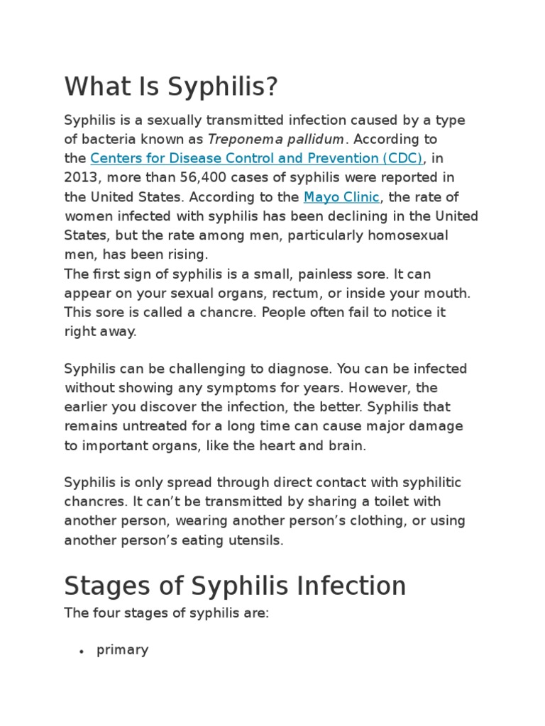 What Is Syphilis | PDF | Safe Sex | Infection