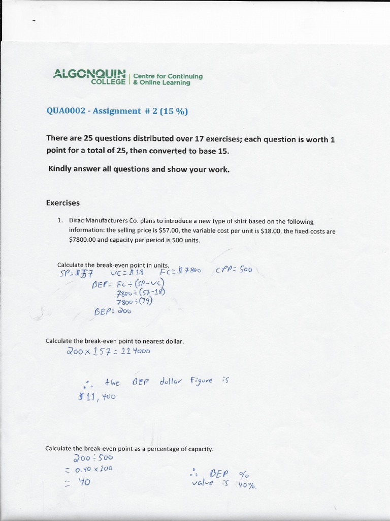 Math Assignment | PDF