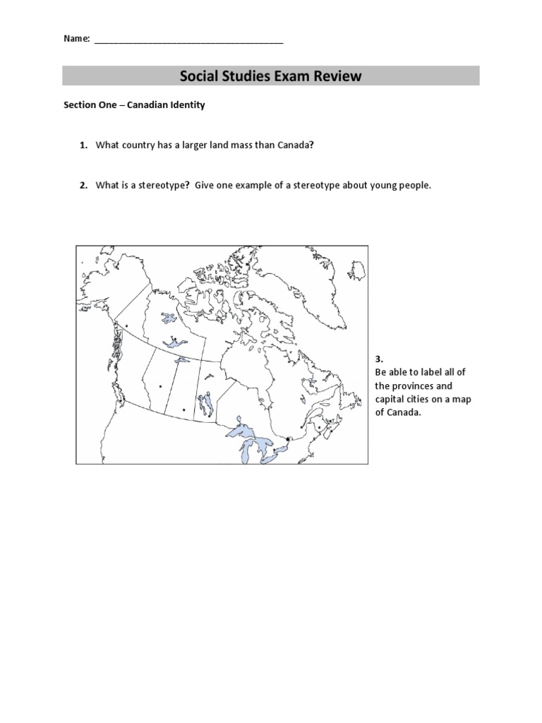 Grade 9 Social Studies Exam January 2019 | PDF | Canada | Government Of ...