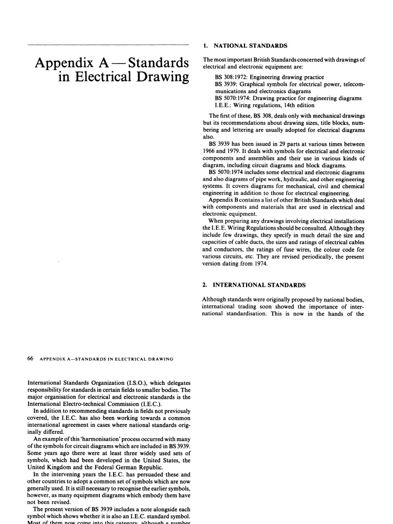 Appendix A-Standards in Electrical Drawing | PDF | Ac Power Plugs And Sockets | Electrical Wiring