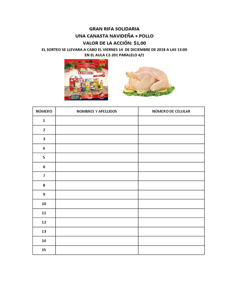 Gran Rifa Solidaria | PDF