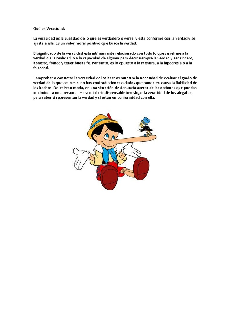 Qué Es Veracidad | PDF | Habla | Verdad