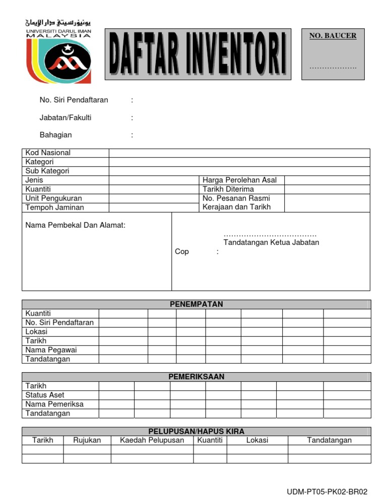 Daftar Kad Inventori | PDF