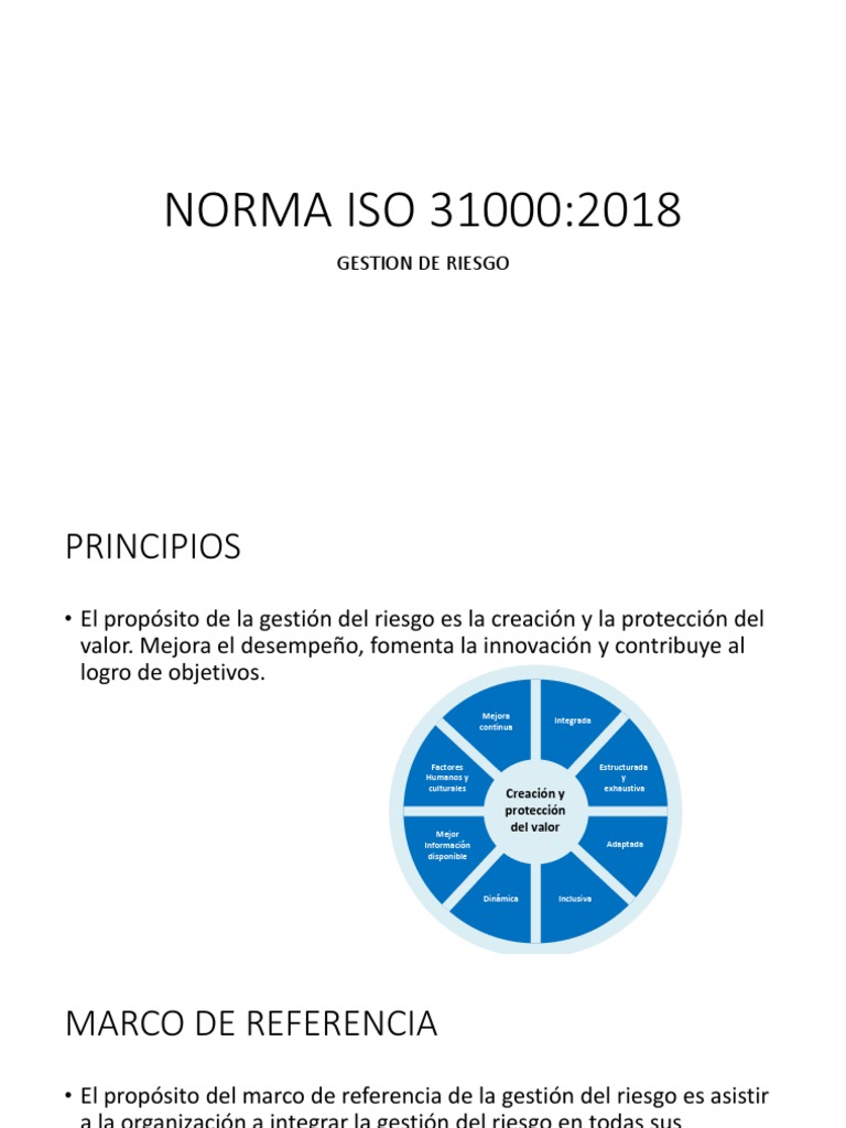 NORMA ISO 31000:2018: Gestion De Riesgo | Evaluación | Tecnología