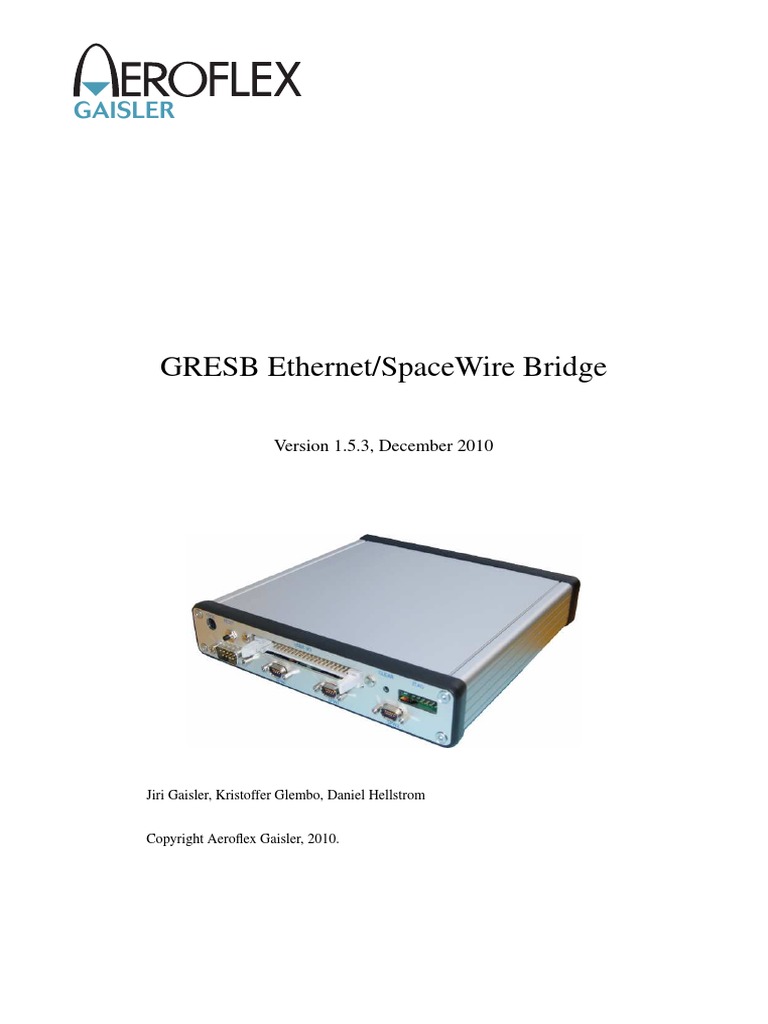 Gresb Ethernet/Spacewire Bridge: Gaisler | PDF | Port (Computer ...