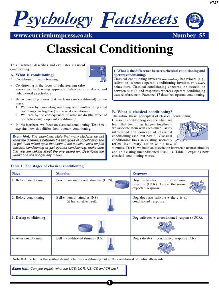 Classical Conditioning | PDF | Classical Conditioning | Mind–Body Problem
